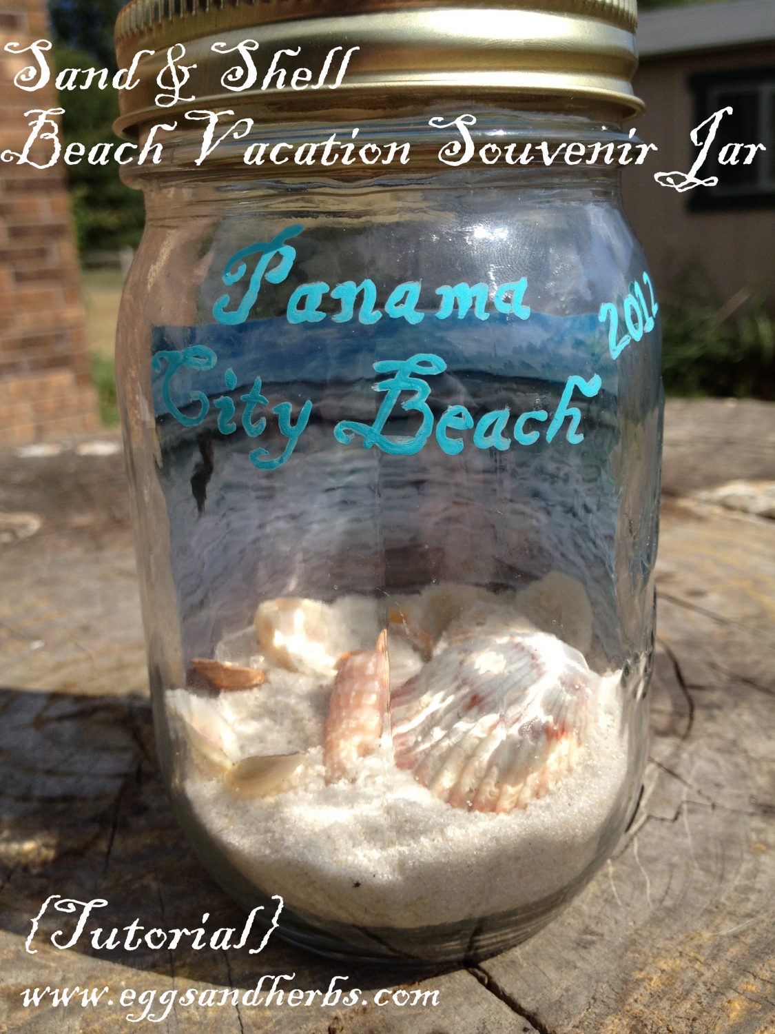 Sand and Seashells in a Bottle Beach Souvenir TUTORIAL {Arts and Crafts}