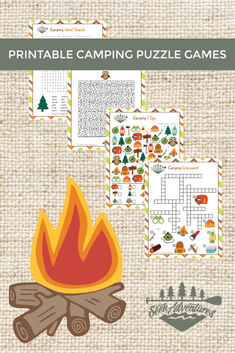 Camping Puzzle Games Printable Set 1 | Seek Adventures Blog