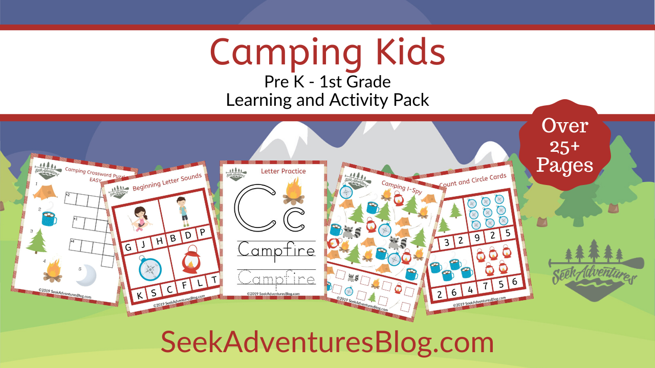 Kids Camping Activity Pack for PreK - 1st Grade | Seek Adventures Blog